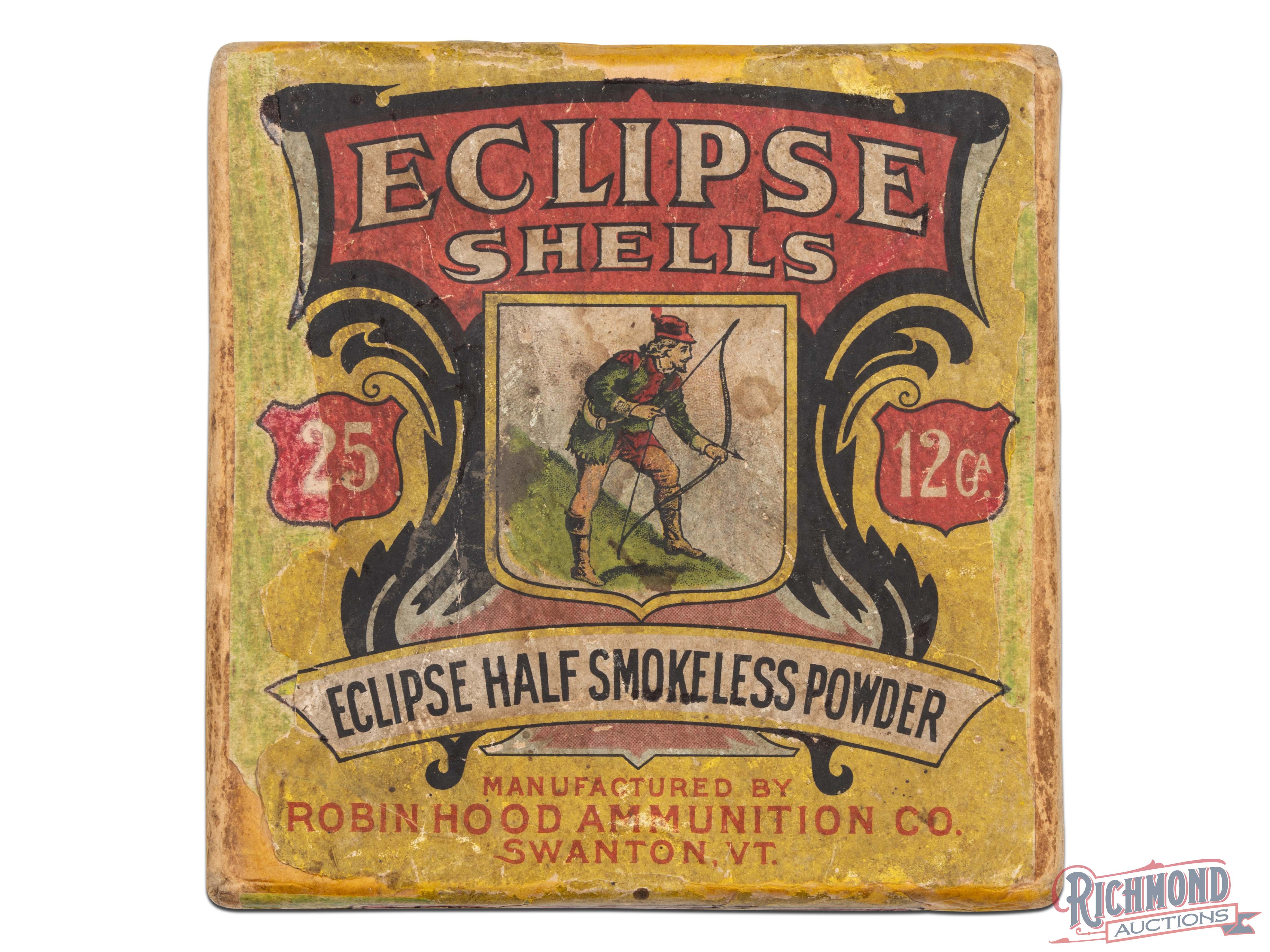 Empty 25 Round Robin Hood Ammunition Company 12 Gauge Two Piece Eclipse ...