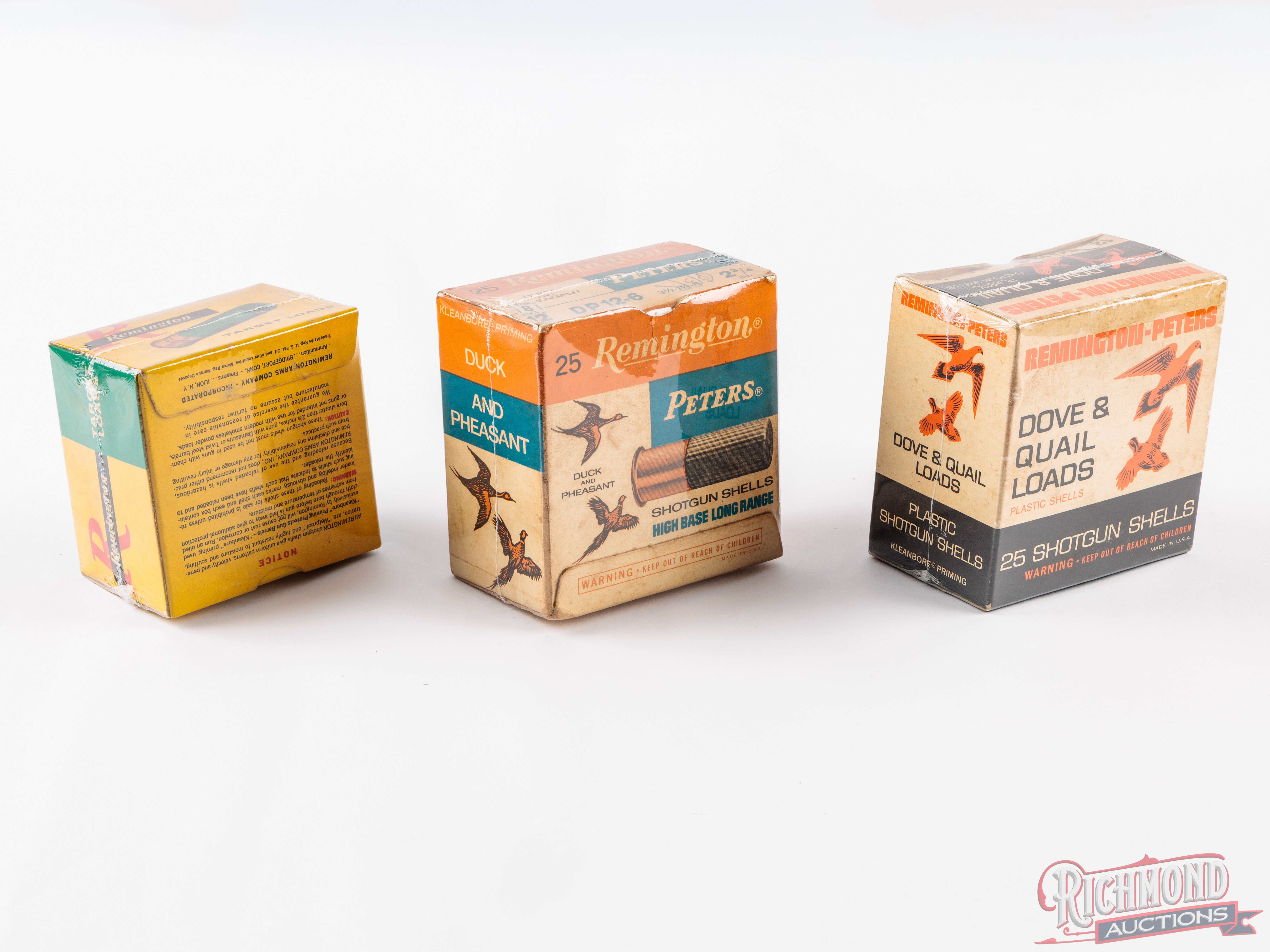 Three Collectible Remington & Peters Shotshell Boxes 12 & 20 Gauge ...