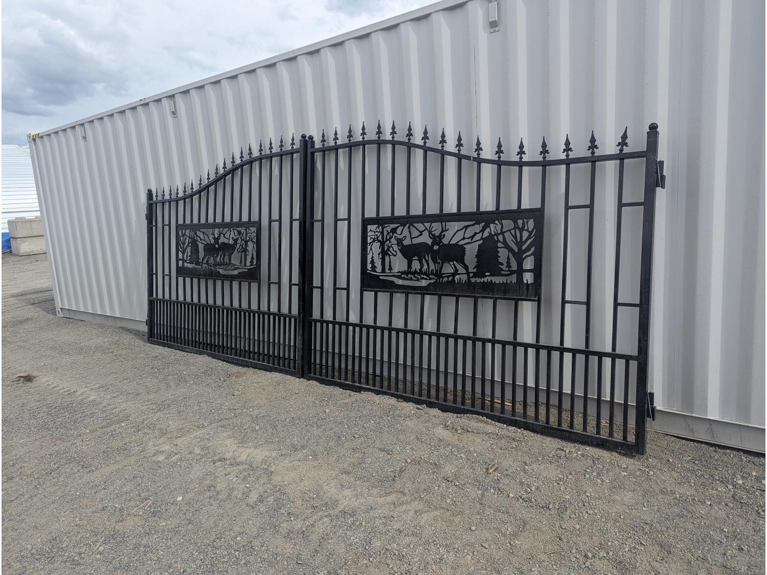 20 Ft Bi-Parting Wrought Iron Driveway Gates (Unused) [24EF10001-001 ...