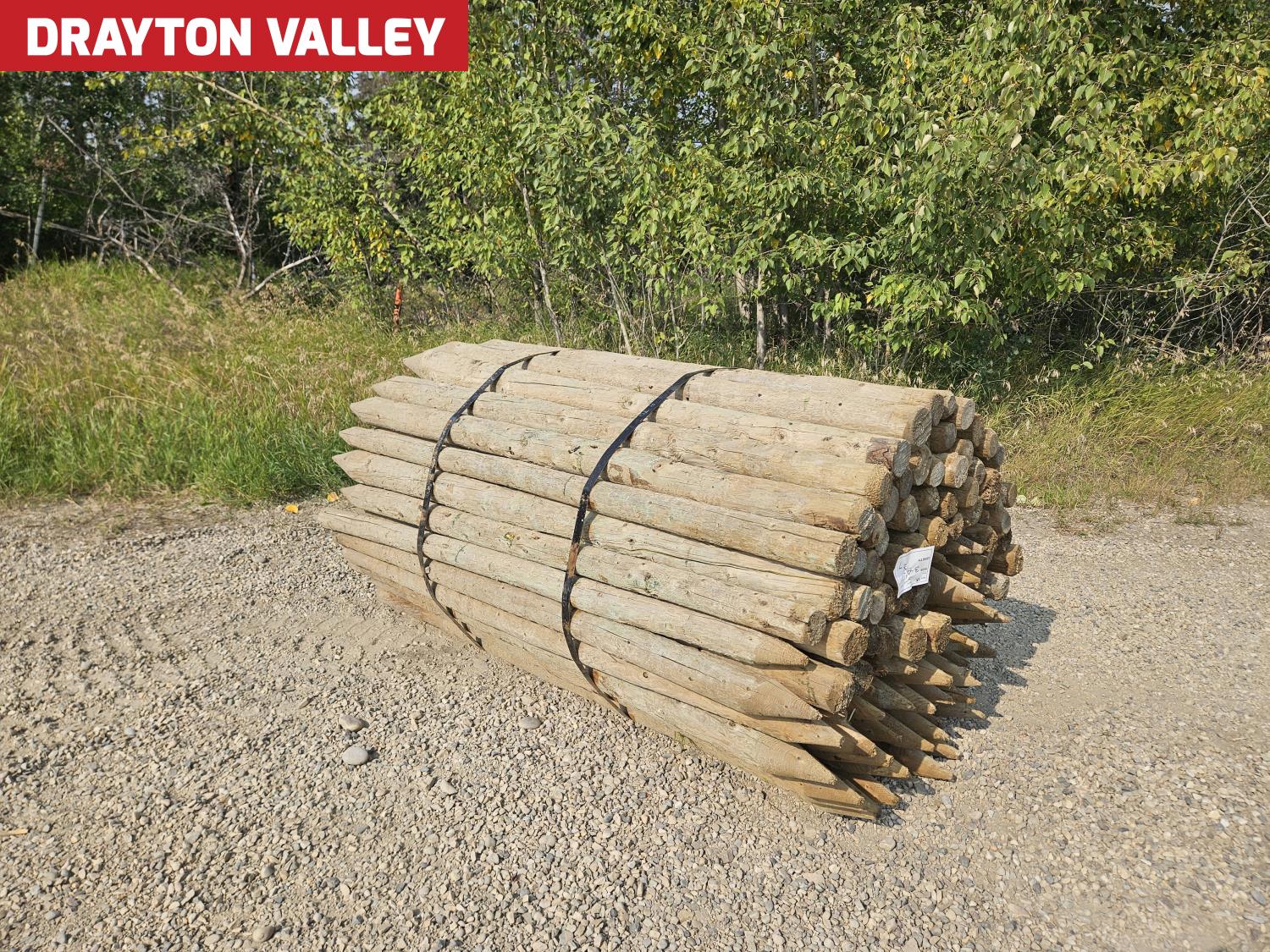 (115) 3-4 Inch X 7 Ft Treated Fence Posts (Unused) [25JC37994-015 ...