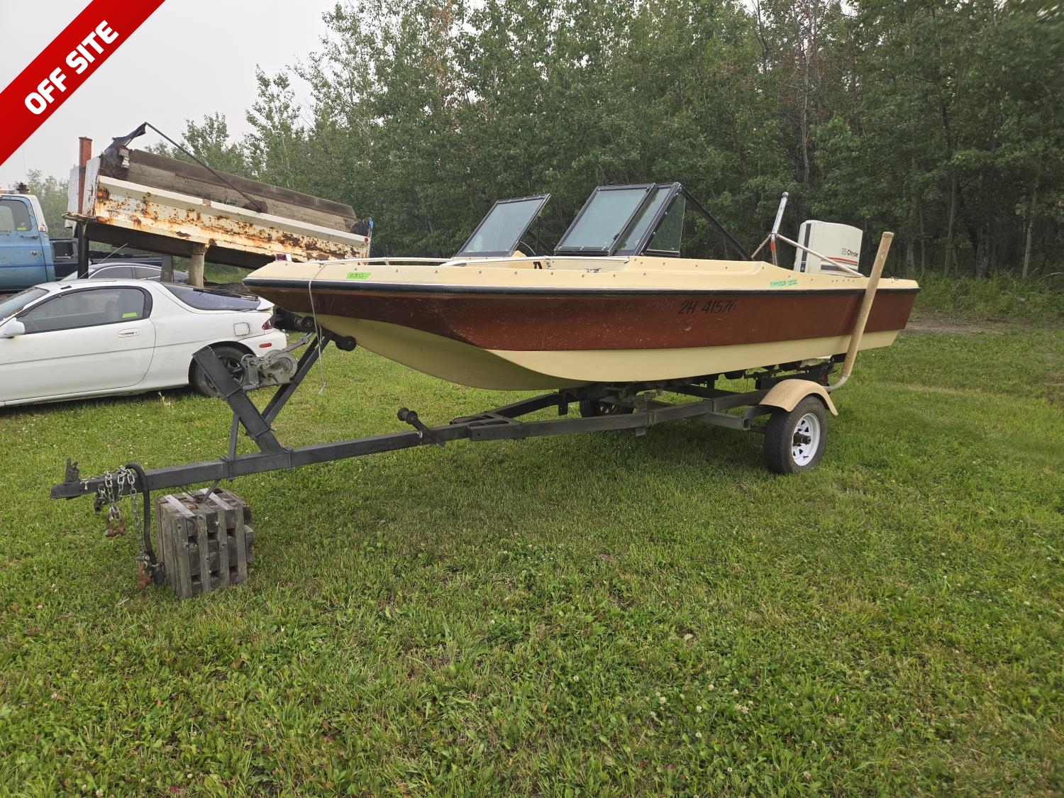 1979 Silver Line 16 Ft Fiberglass Tri Hull Boat with Trailer [24HD18036 ...
