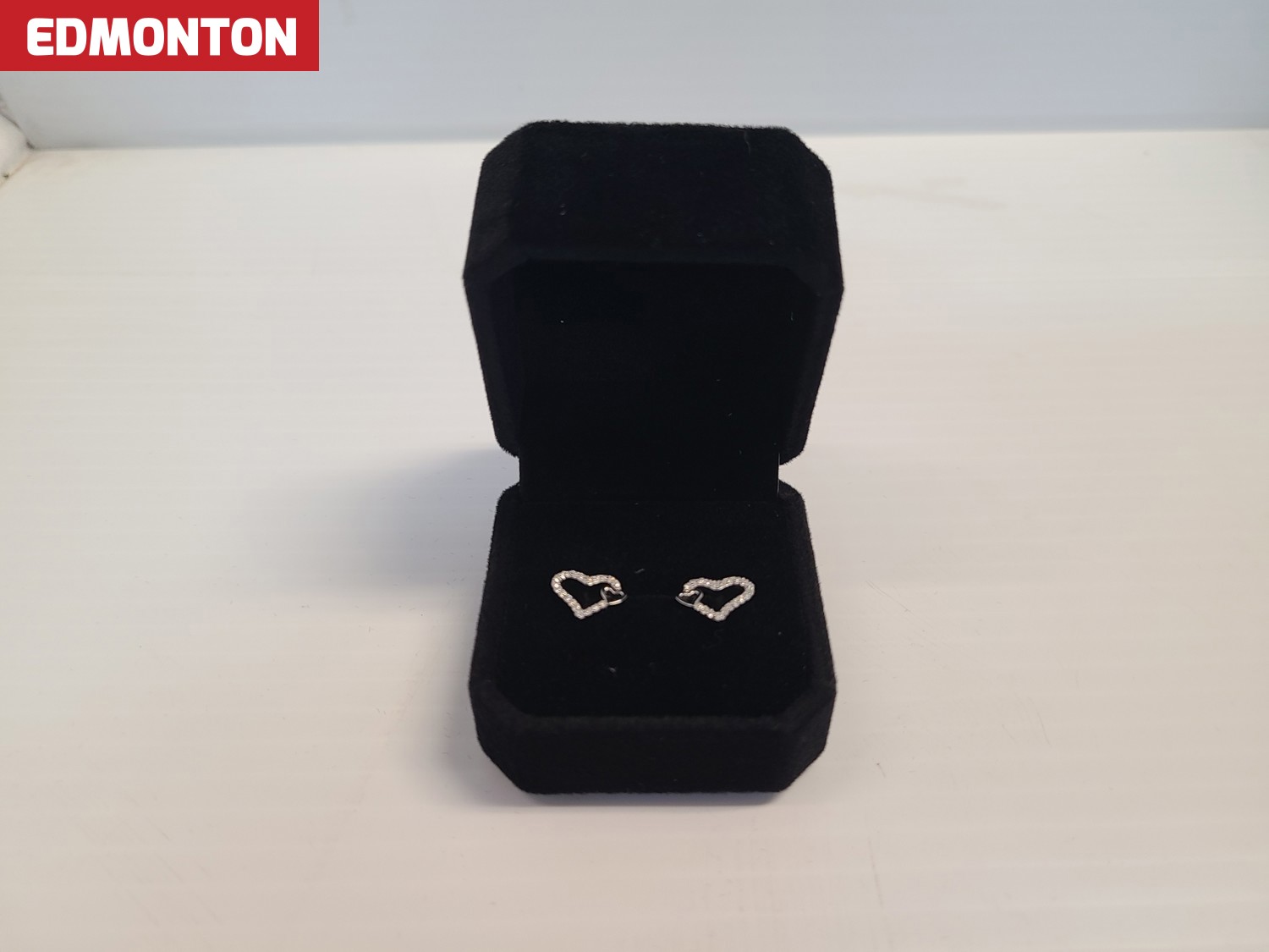 925S 0.2Ct Each Moissanite Lab Diamond Heart Stud Earrings [26FI37798 ...